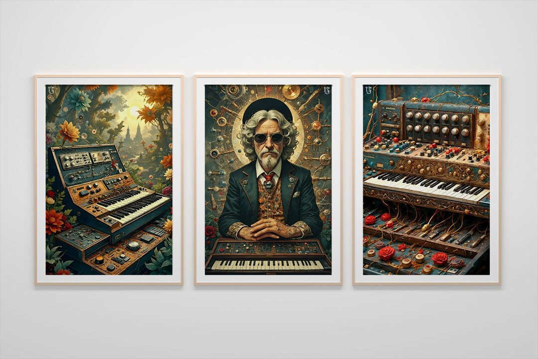 Synth Wave 3 Posters - Digital Art Print, Wall Art, Digital Download ...