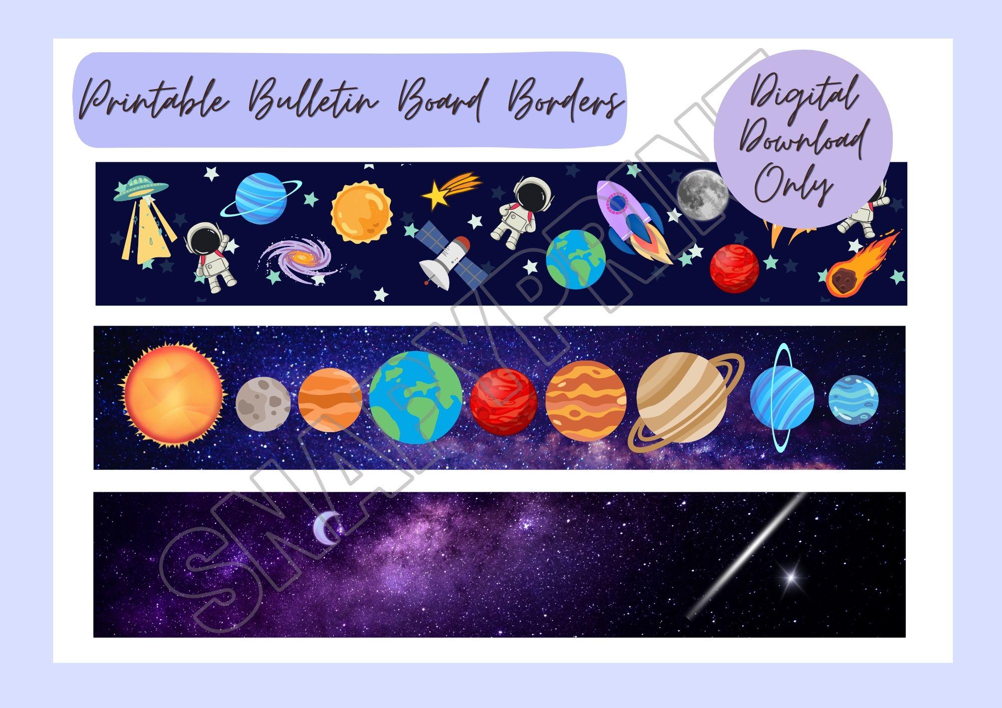 Space Borders Space Bulletin Board Borders Classroom Bulletin Board ...