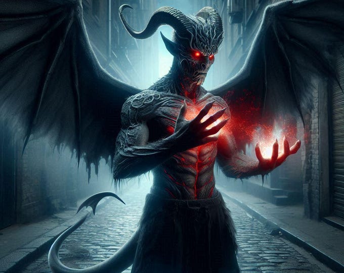 Spirit Companion Cambion Protection Demon/human Hybrid Black Magic ...