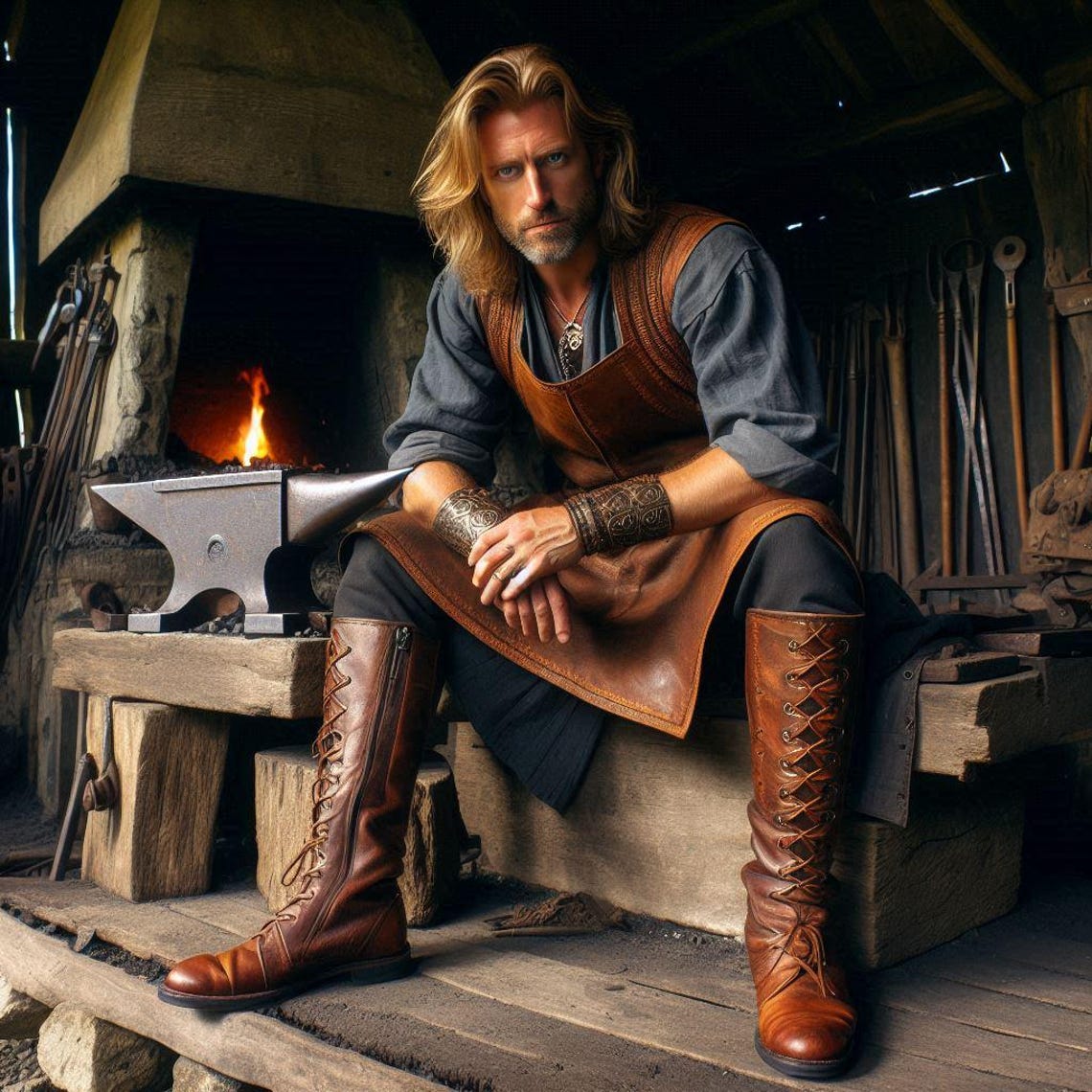 Spirit Companion Male Swordsman Blacksmith Protection Guidance Intimacy ...