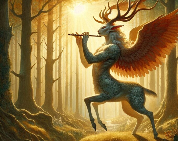 Spirit Companion Cervitaur Forest/earth Magic Emotional Support Healer ...