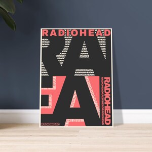 Radiohead Poster and Wall Art/ Gift Idea - Etsy