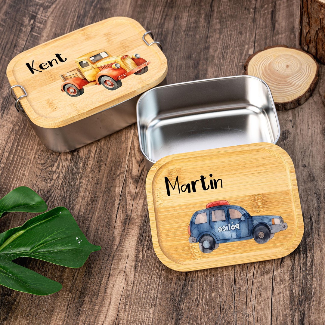 Wooden Lunch Box for Children, Personalized Lunch Box With Name ...