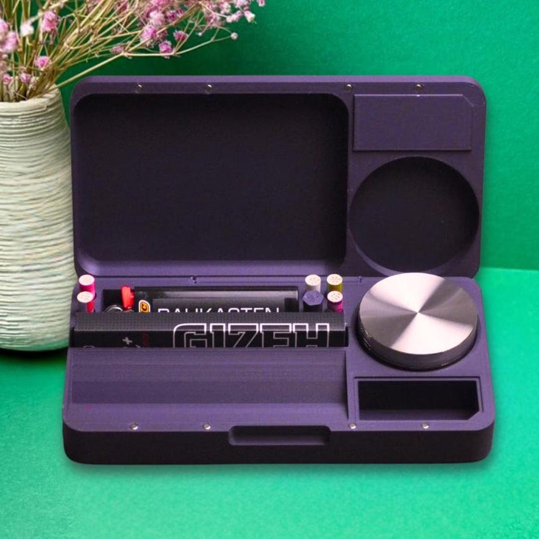 Mobile Stash Box Rolling Tray Violett, Smoker Kit, 3D Printed, Stash ...