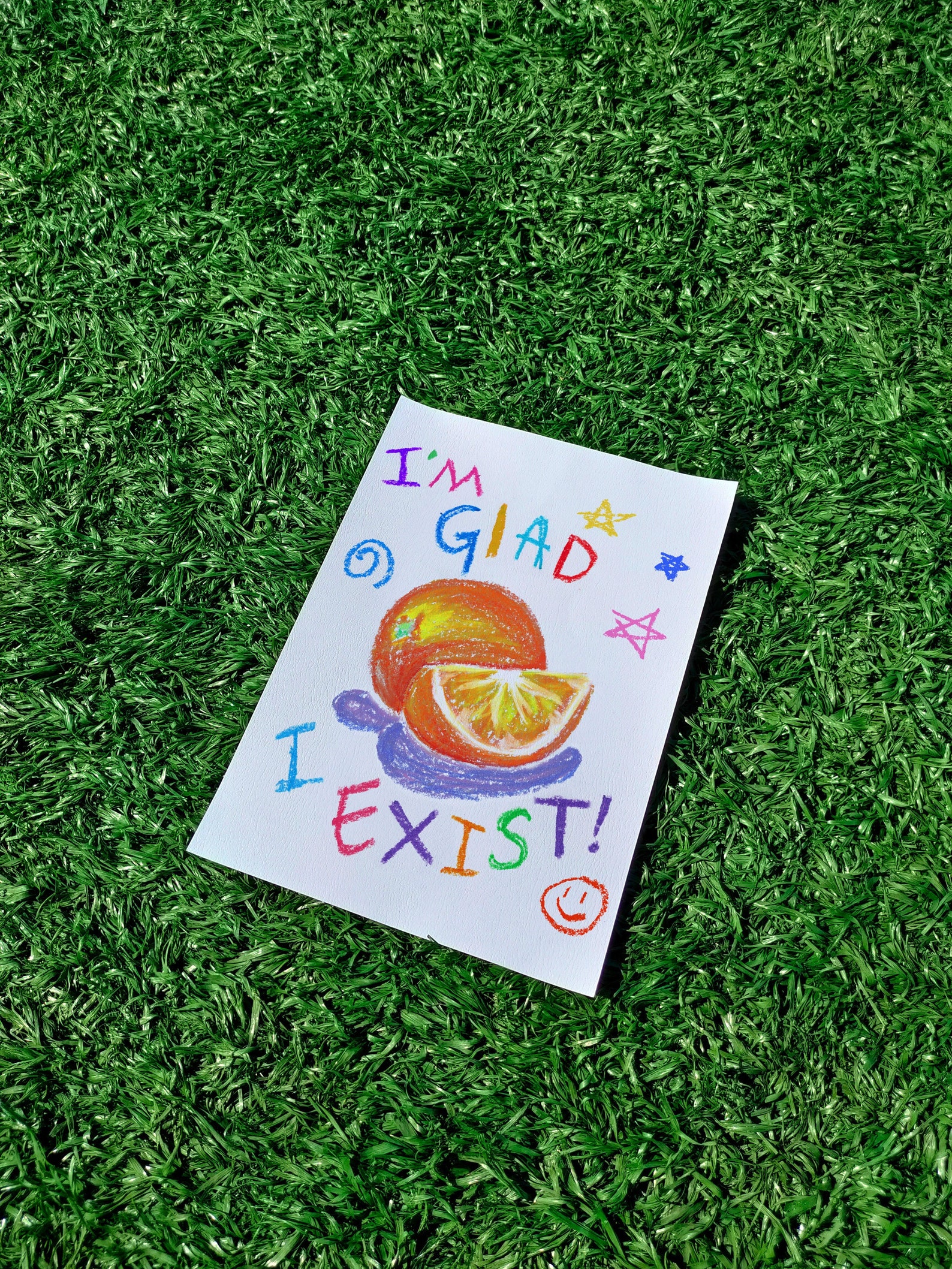I'm Glad I Exist! - Wendy Cope's "the Orange" Poem Pastel Print Poster ...