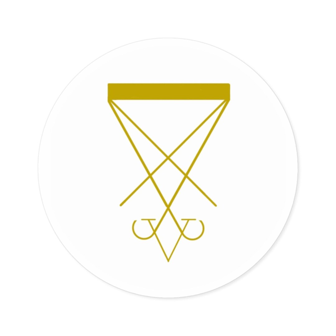 Round Golden Sigil of Lucifer Sticker - Etsy
