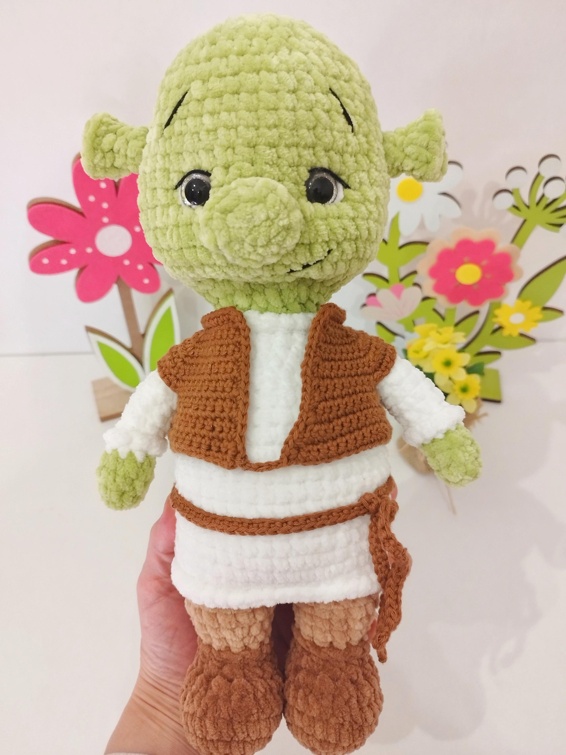 Crochet Shrek, Amigurumi Shrek, Shrek Handmade, Plush Shrek, Gifts ...