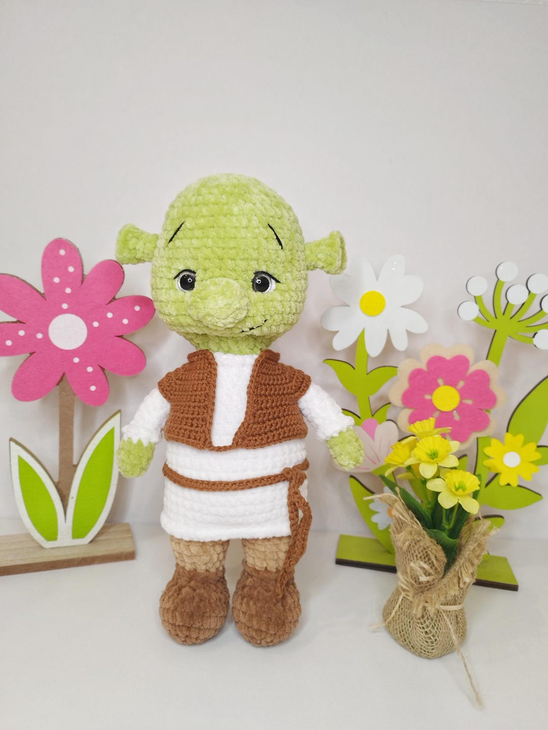 Crochet Shrek, Amigurumi Shrek, Shrek Handmade, Plush Shrek, Gifts ...