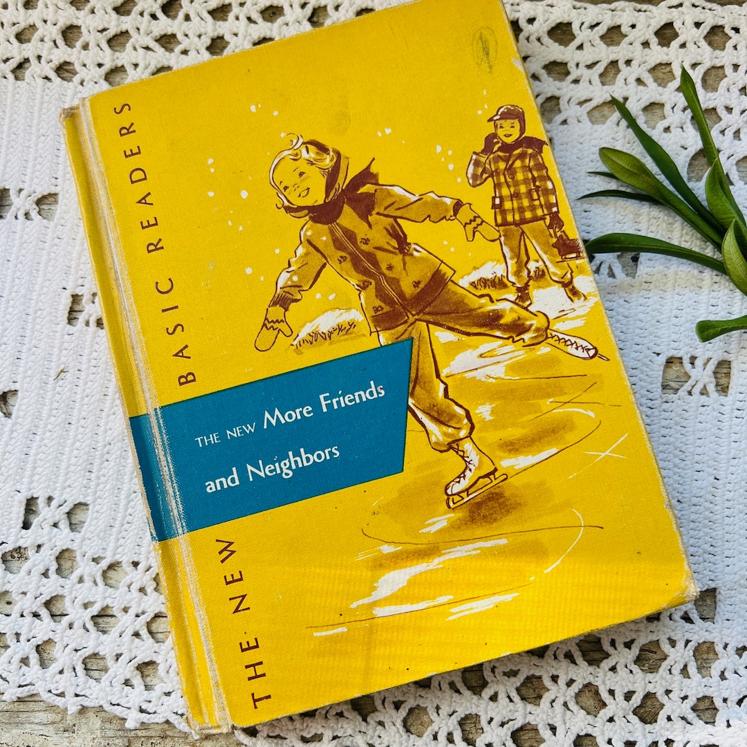 Free Shipping More Friends and Neighbors Basic Reader 1956 Textbook Homeschool Reading Vintage ...
