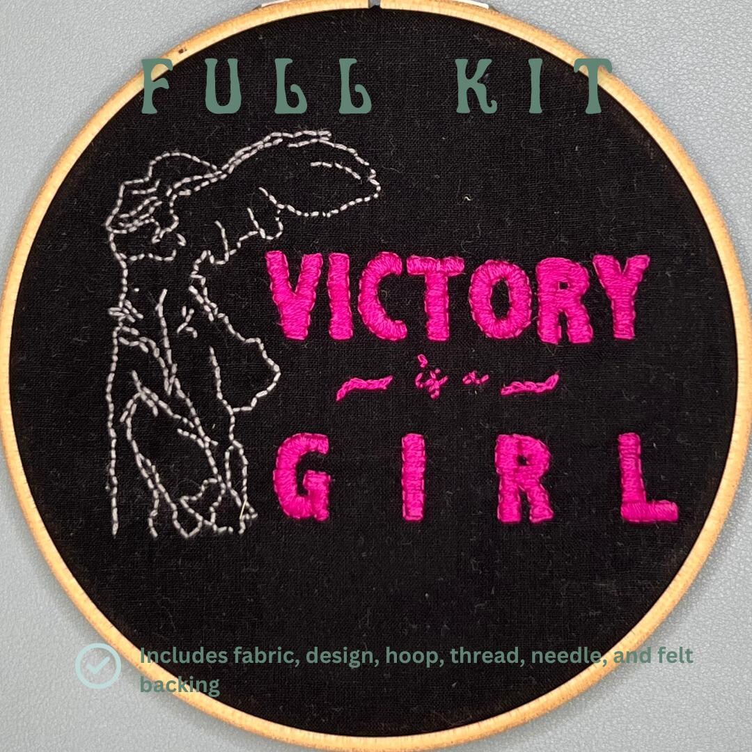 Victory is a Girl: Graphic Stick and Stitch Embroidery Kit, Classic ...
