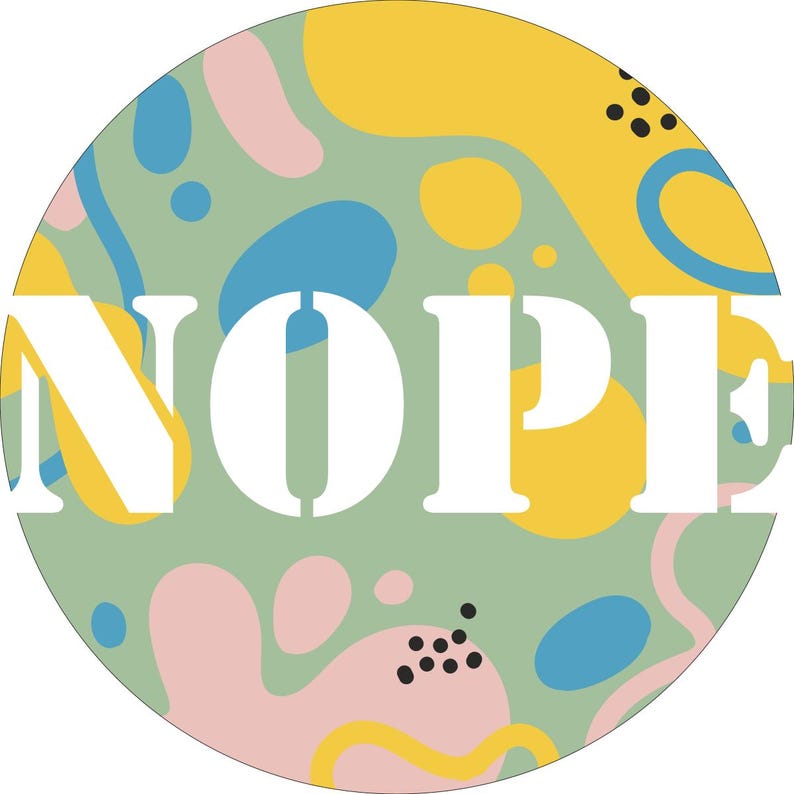 Nope Downloadable PDF Embroidery Pattern - Etsy