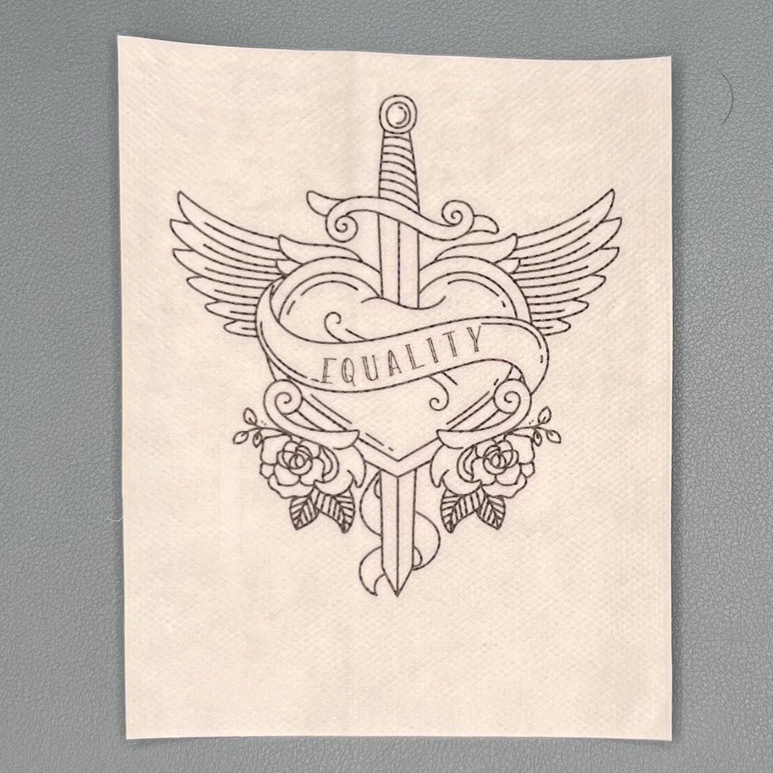 Equality Heart Tattoo Downloadable PDF Embroidery Pattern - Etsy