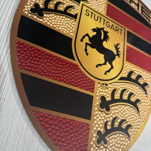 Porsche Modern Metal Wall Sign Foil Dealership Sign Garage Sign Wall ...