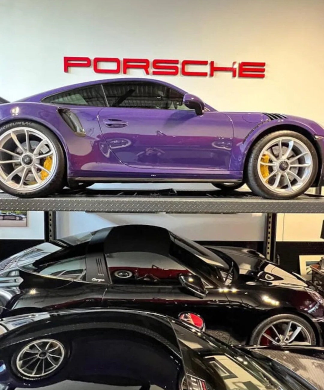 Porsche Red Plexiglas Wall Sign Set XL Size Made in Germany Garage ...