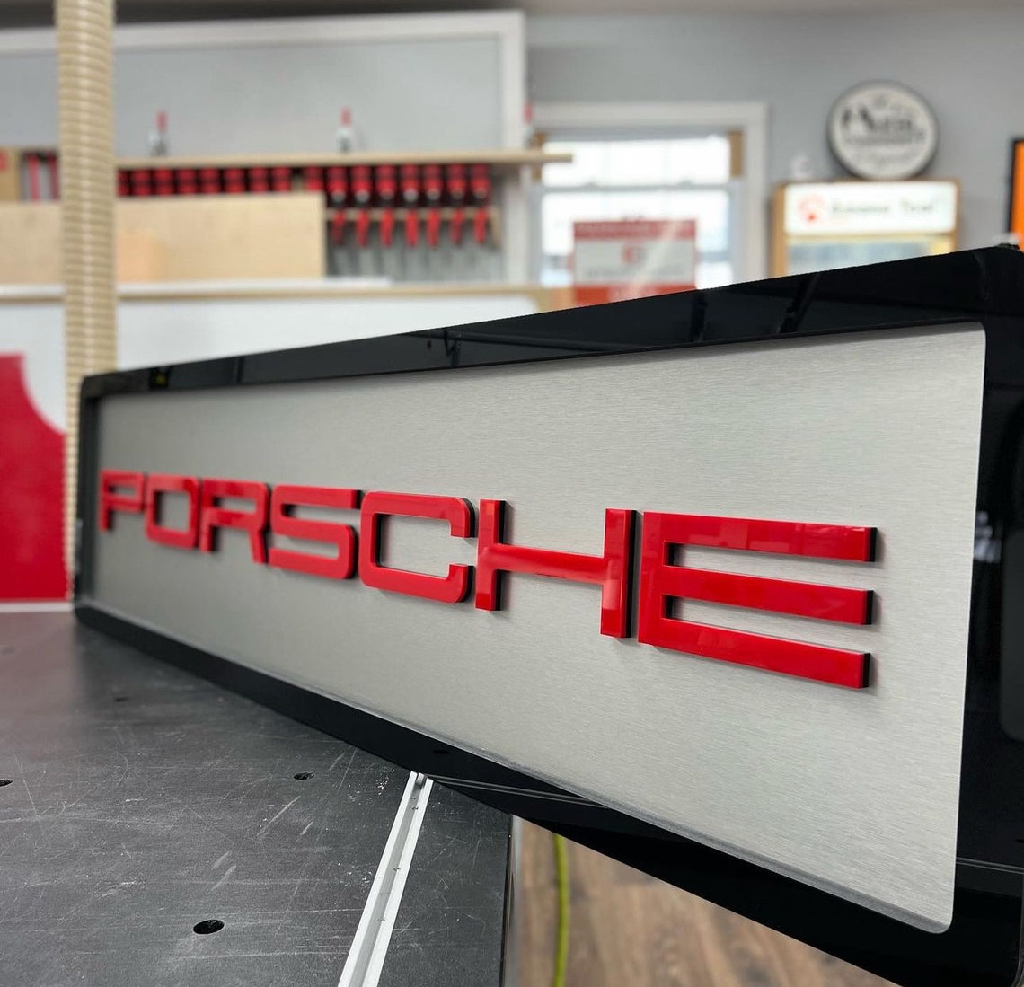 Porsche Wall Sign Sculpture Porsche Letter Dibond Metal Sculpture ...