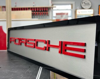 Porsche Wall Sign Sculpture Porsche Letter Dibond Metal Sculpture ...