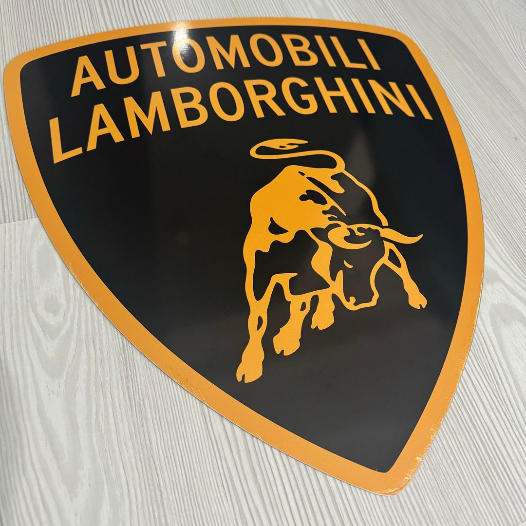 Lamborghini XL Wall Sign Dealership Wall Sign Metal Wall Sign Vintage ...