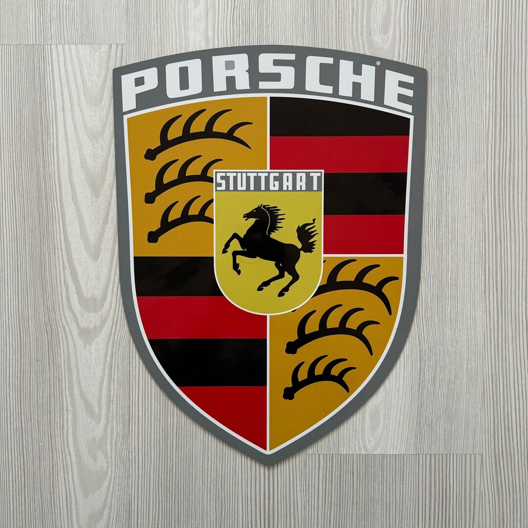 Porsche Vintage Metal Wall Sign Foil Dealership Sign Garage Sign Wall ...