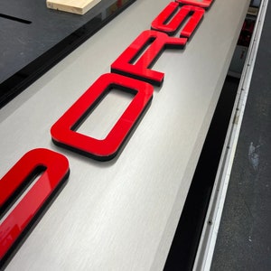 Porsche Wall Sign Sculpture Porsche Letter Dibond Metal Sculpture ...