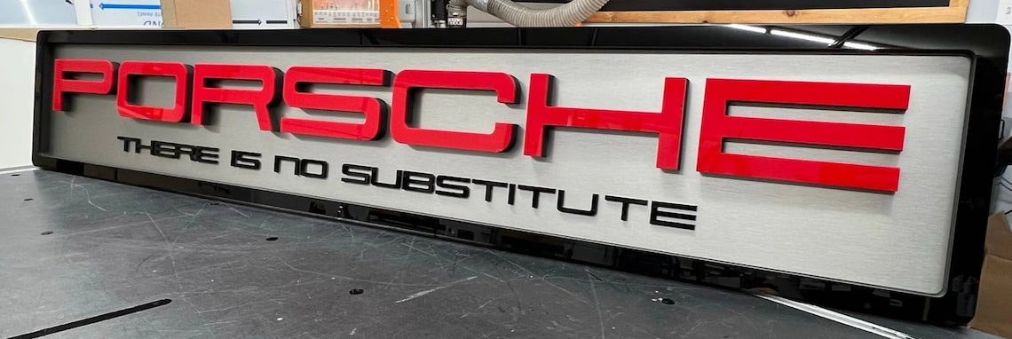 Porsche Wall Sign Sculpture Porsche Letter Dibond Metal Sculpture ...