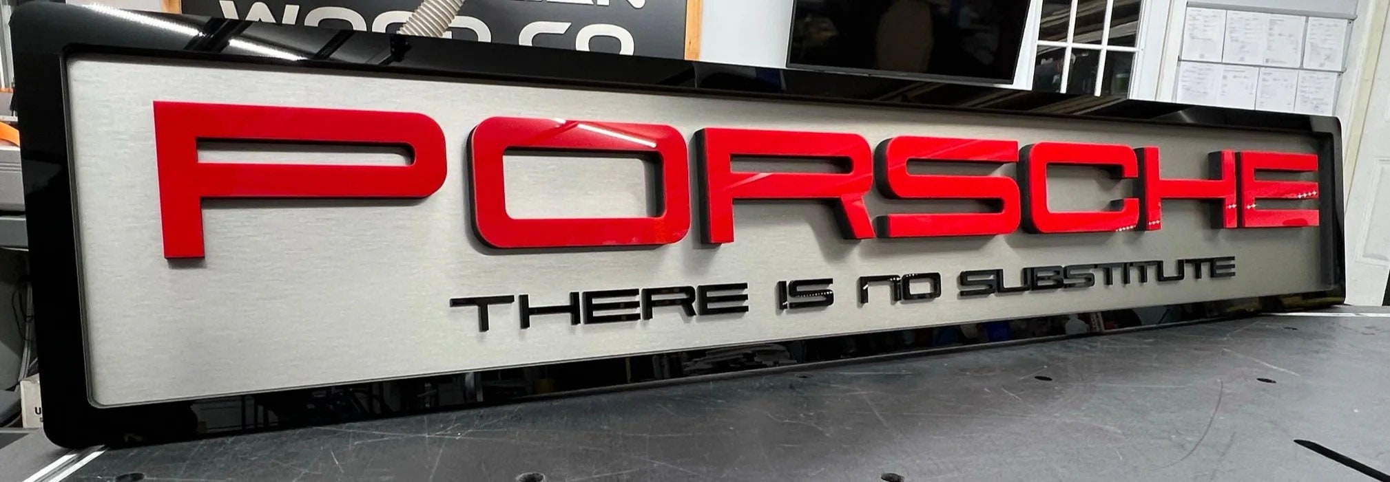 Porsche Wall Sign Sculpture Porsche Letter Dibond Metal Sculpture ...