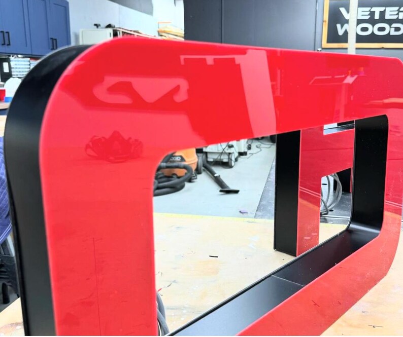 Porsche LED Dealership Letter Wall Sign Red Light Garage Decor ...