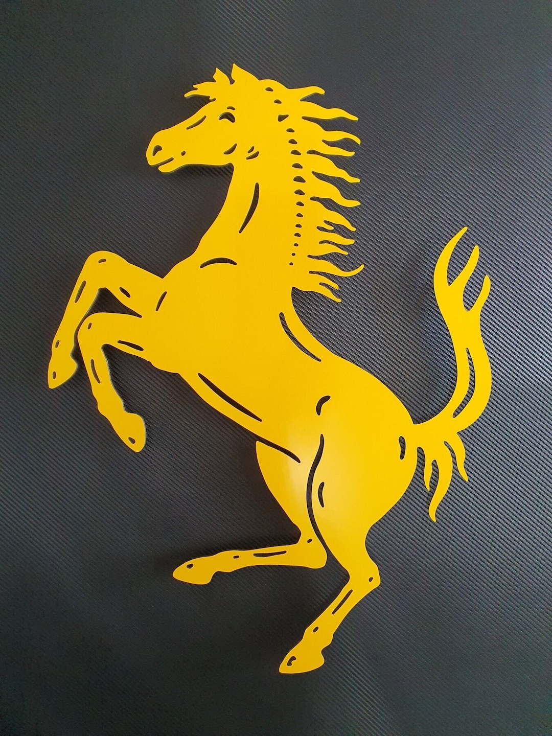 Ferrari Prancing Horse Yellow Wall Sculpture Wall Sign Logo Scuderia ...