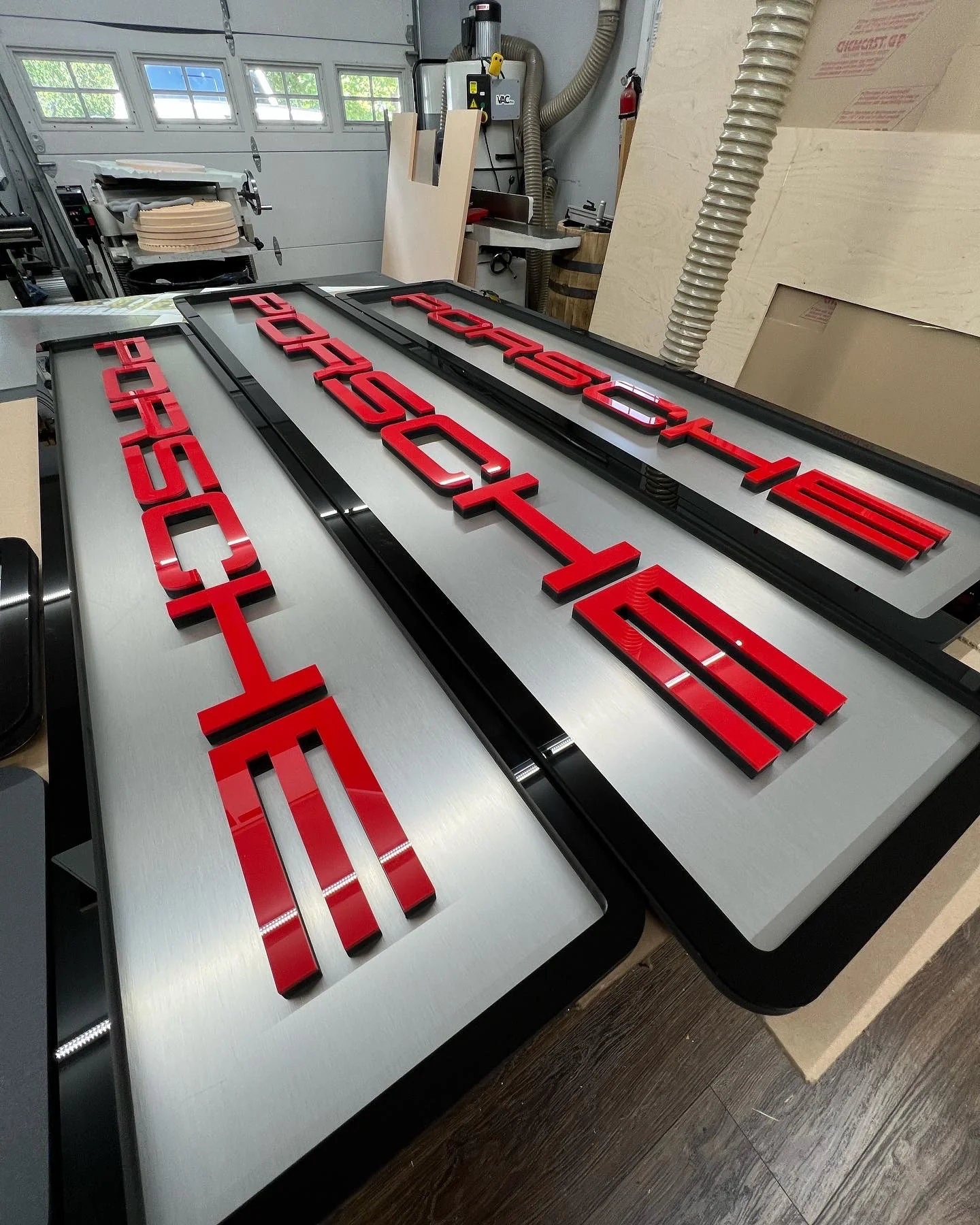 Porsche Wall Sign Sculpture Porsche Letter Dibond Metal Sculpture ...