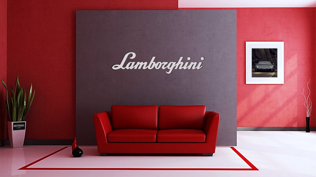 Lamborghini Metal Wall Sign Set XL Size Made in Germany Garage ...