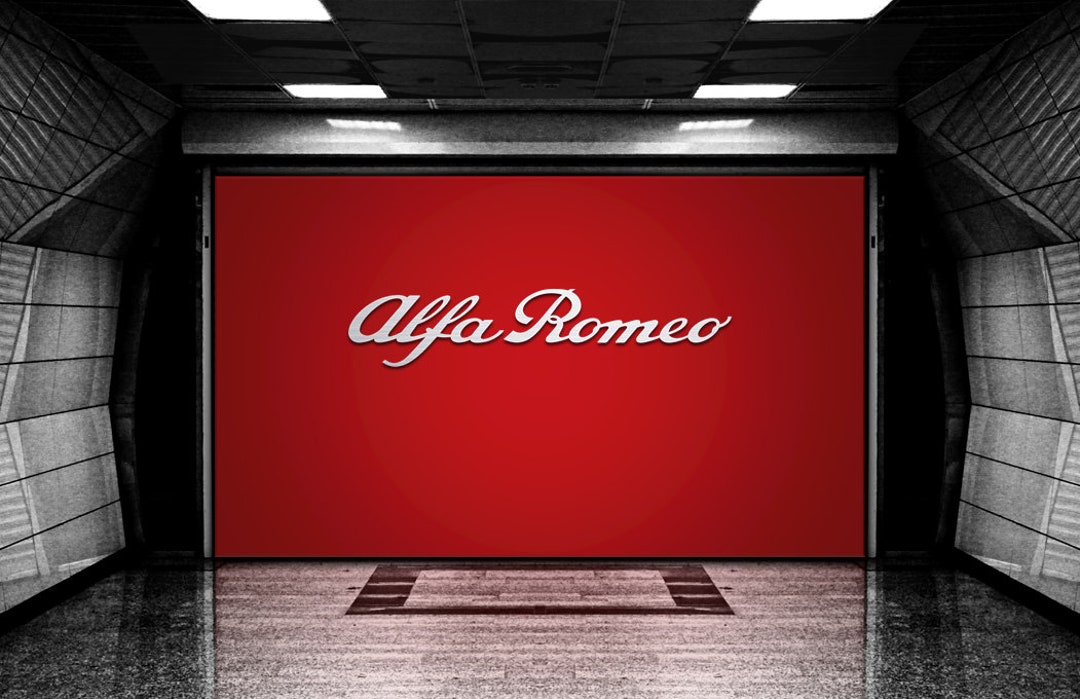 Alfa Romeo Text Metal Wall Sign Set XL Size Made in Germany Garage ...