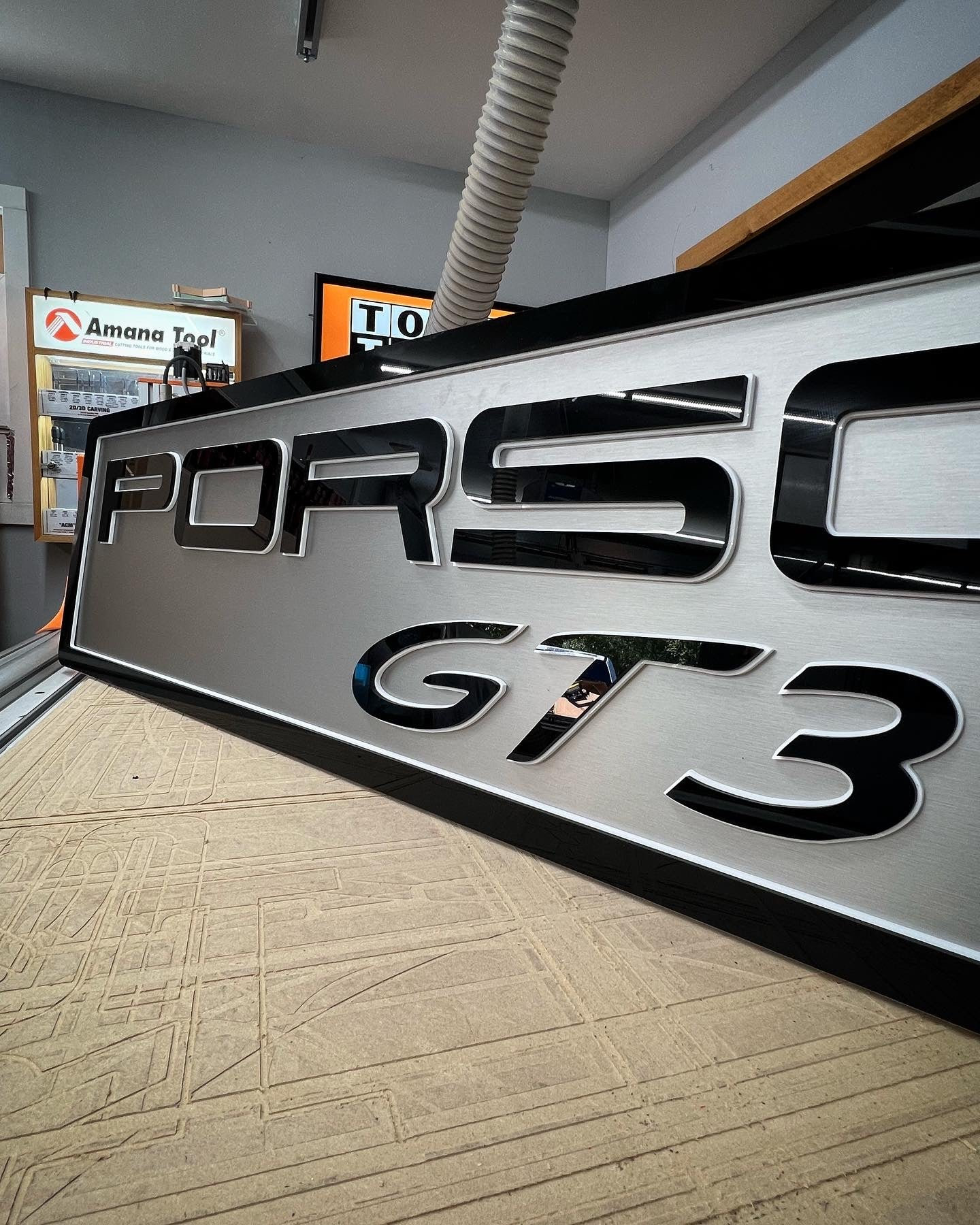 Porsche Wall Sign Sculpture Porsche Letter Dibond Metal Sculpture ...