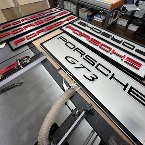 Porsche Wall Sign Sculpture Porsche Letter Dibond Metal Sculpture ...