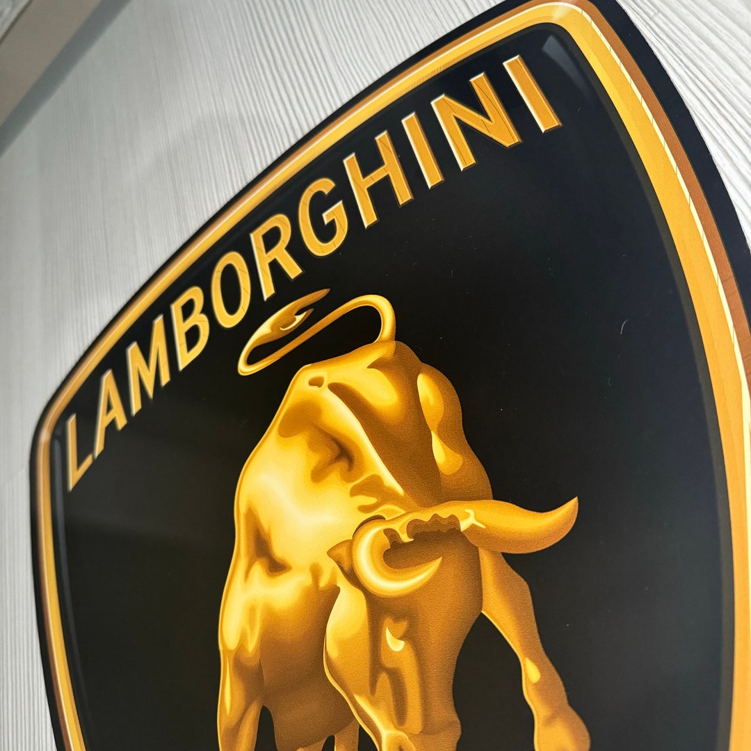 Lamborghini XL Wall Sign Dealership Wall Sign Metal Wall Sign New Logo ...