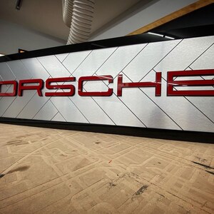 Porsche Wall Sign Sculpture Porsche Letter Dibond Metal Sculpture ...