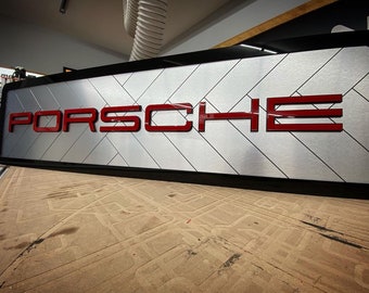 Porsche Wall Sign Sculpture Porsche Letter Dibond Metal Sculpture ...
