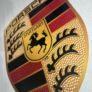 Porsche Modern Metal Wall Sign Foil Dealership Sign Garage Sign Wall ...