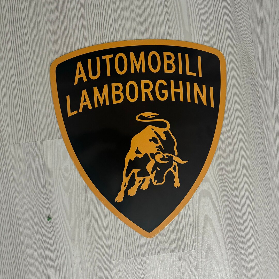 Lamborghini XL Wall Sign Dealership Wall Sign Metal Wall Sign Vintage ...