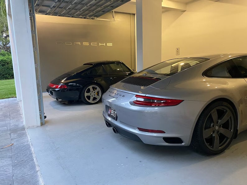 Porsche Logo Metal Wall Sign Set XL Size Made in Germany Garage ...