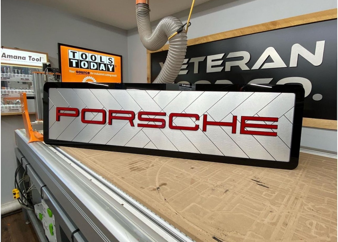 Porsche Wall Sign Sculpture Porsche Letter Dibond Metal Sculpture ...