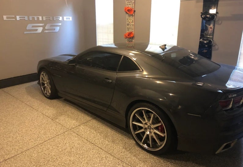 Chevrolet Camaro SS Logo & Text Metal Wall Sign Set XL Size Made in ...