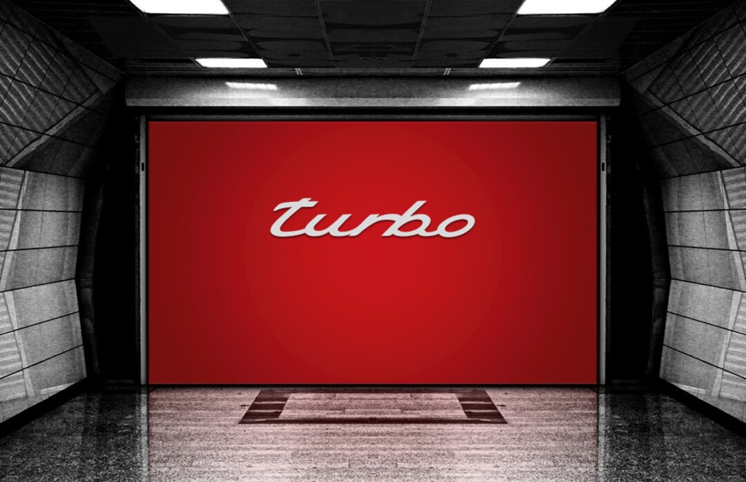 Porsche Turbo Logo Metal Wall Sign Set XL Size Made in Germany Garage ...
