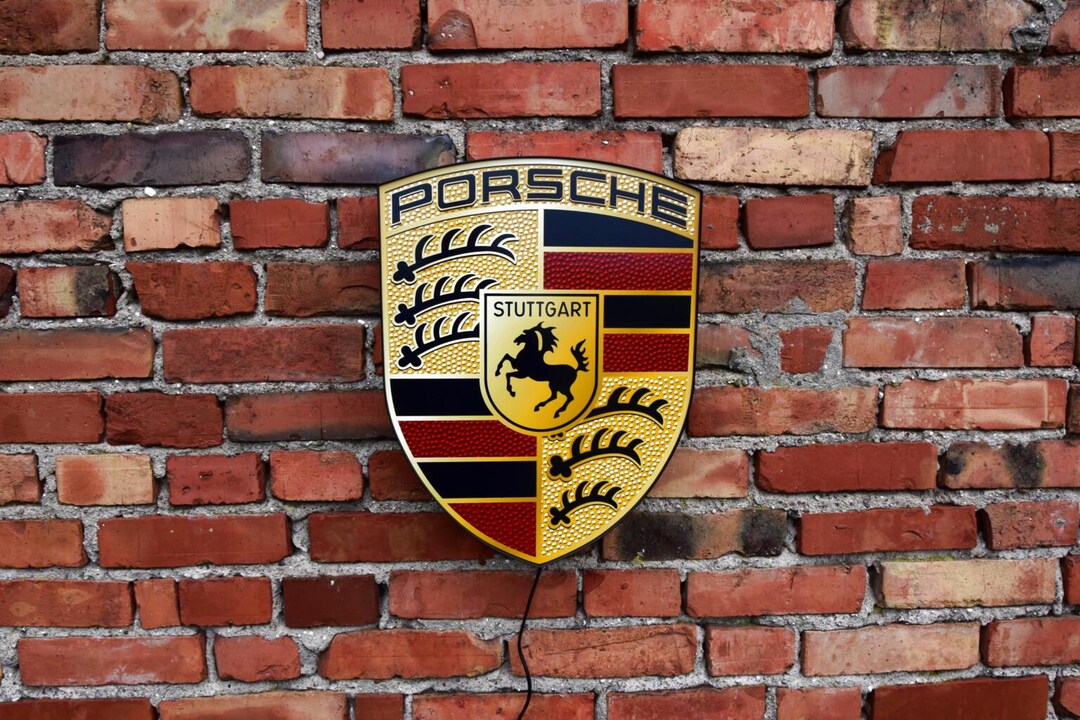 Porsche LED Sign XL Size Wall Sign Dealership Wall Sign LED Garage Wall ...