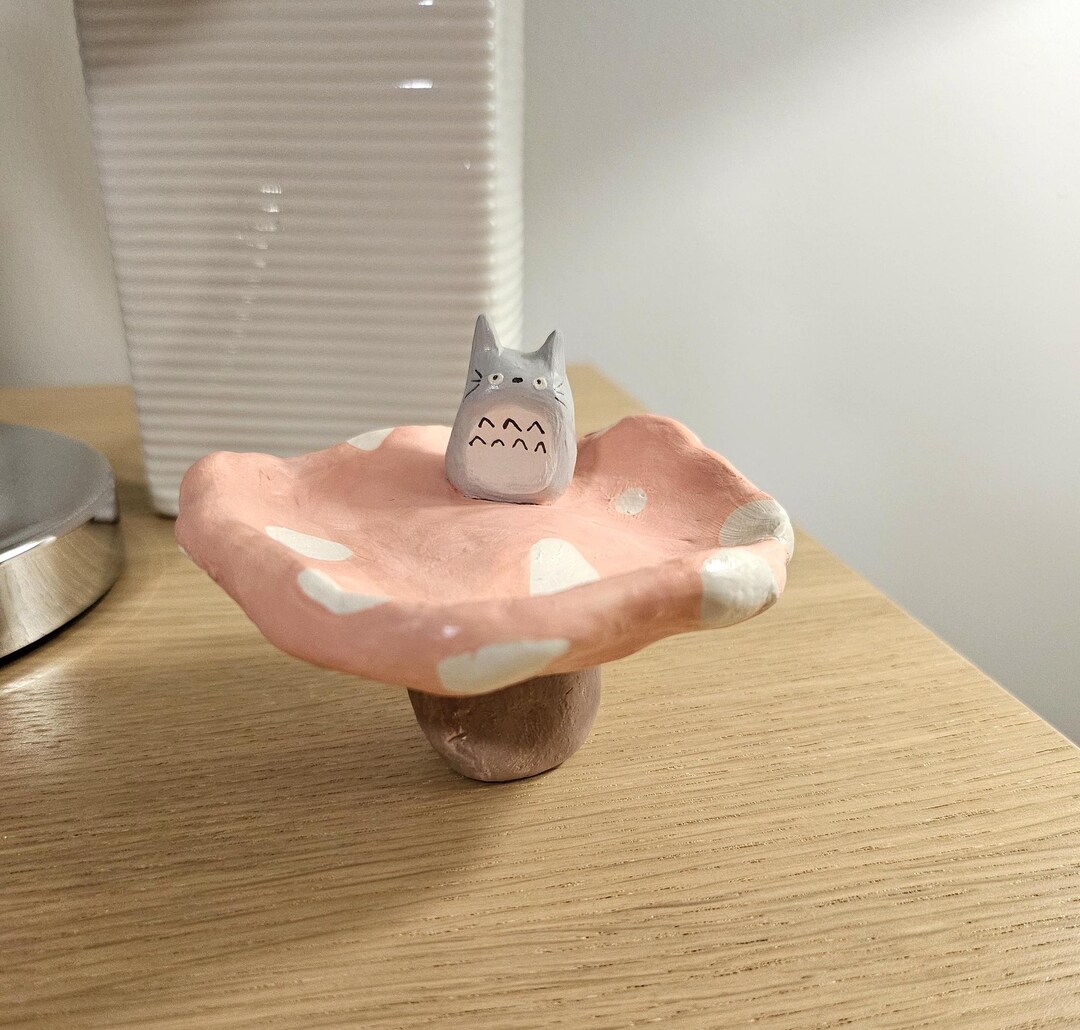 Studio Ghibli Totoro Clay Trinket Dish, Handmade and Handpainted - Etsy