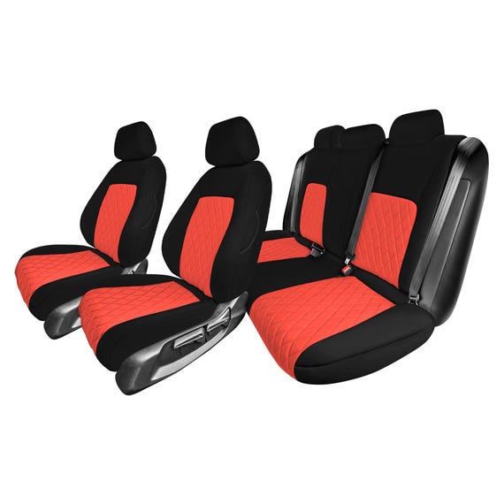 Honda Civic 2016 2025 Sedan Full Set Seat Covers solid Rear Red Ultraflex Neoprene Etsy