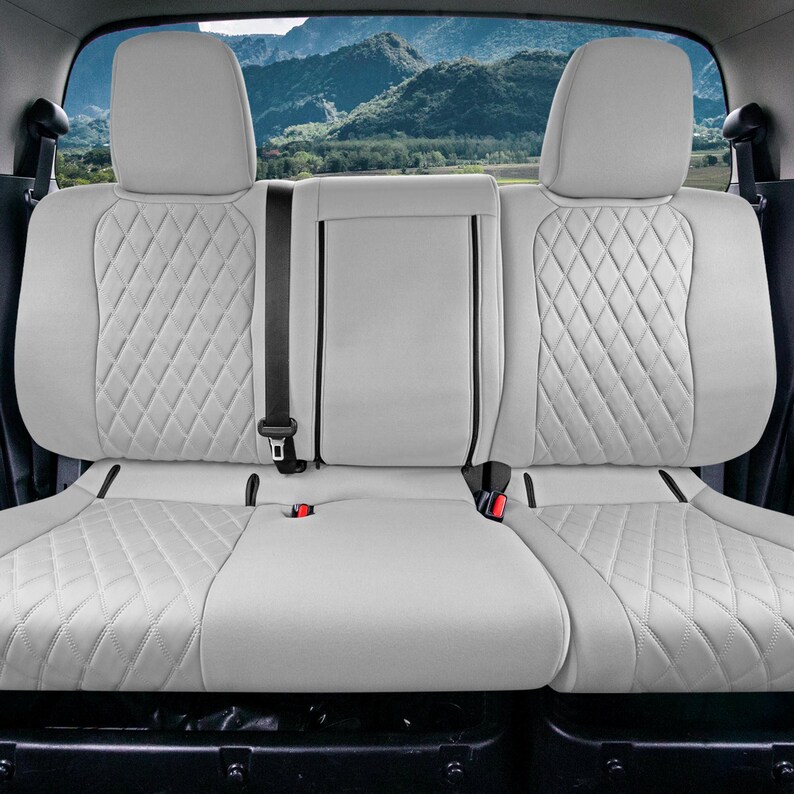 Nissan Frontier - 2022-2024 - Rear Set Seat Covers - Solid Gray ...