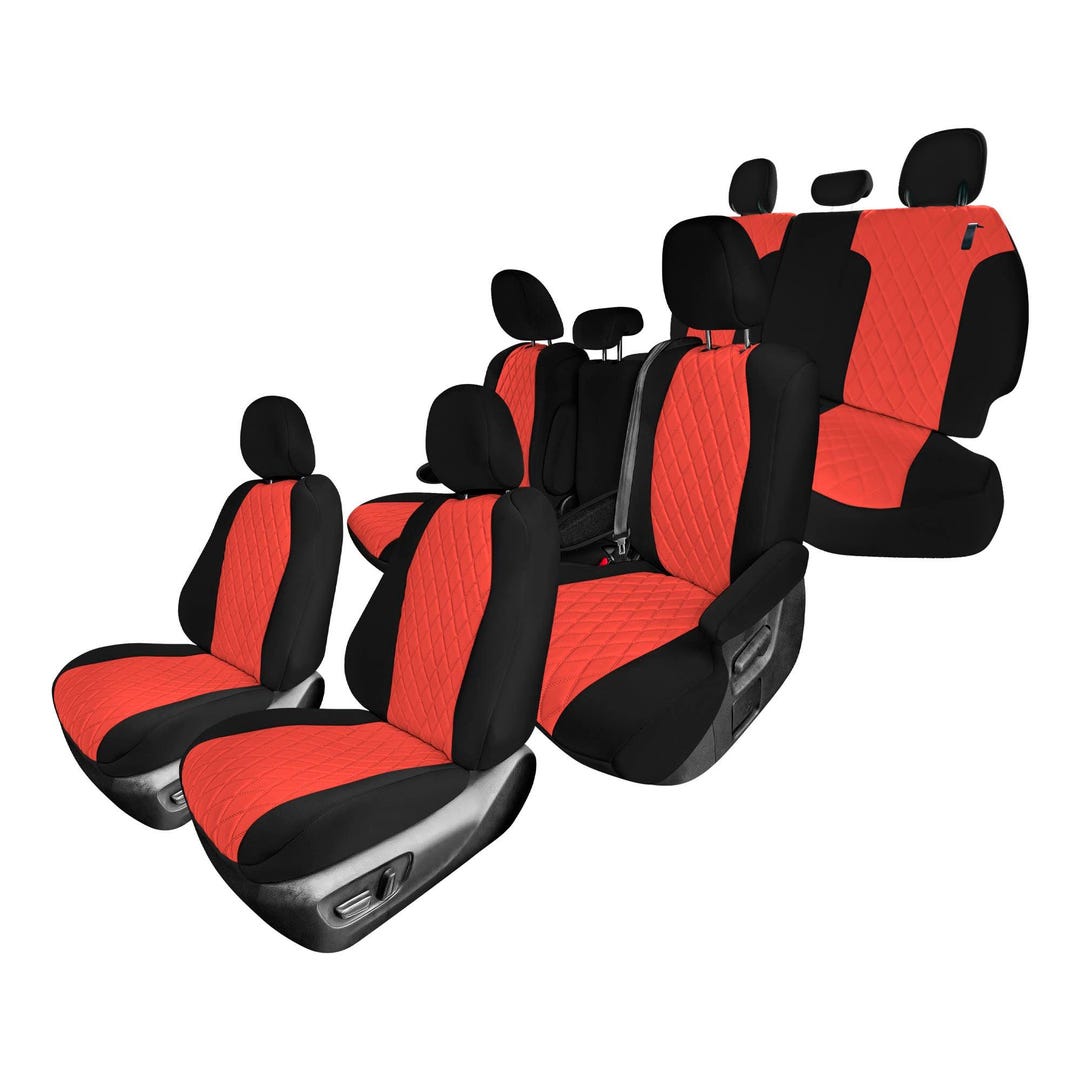 Toyota Sienna 8 Passenger - 2021 - 2024 - Full Set Seat Covers - Red ...