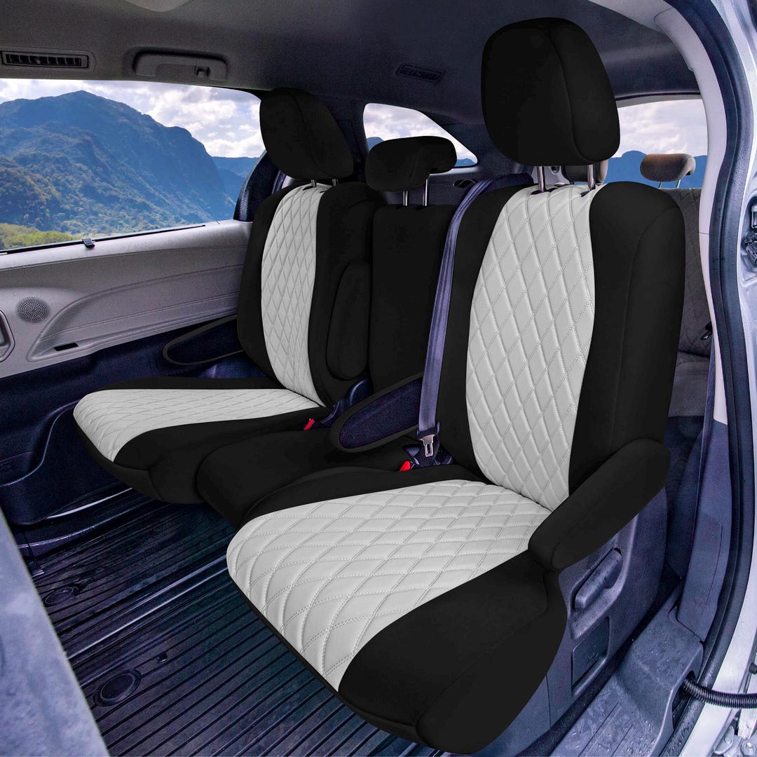 Toyota Sienna 8 Passenger 2021 2024 2nd Row Set Seat Covers Gray ...