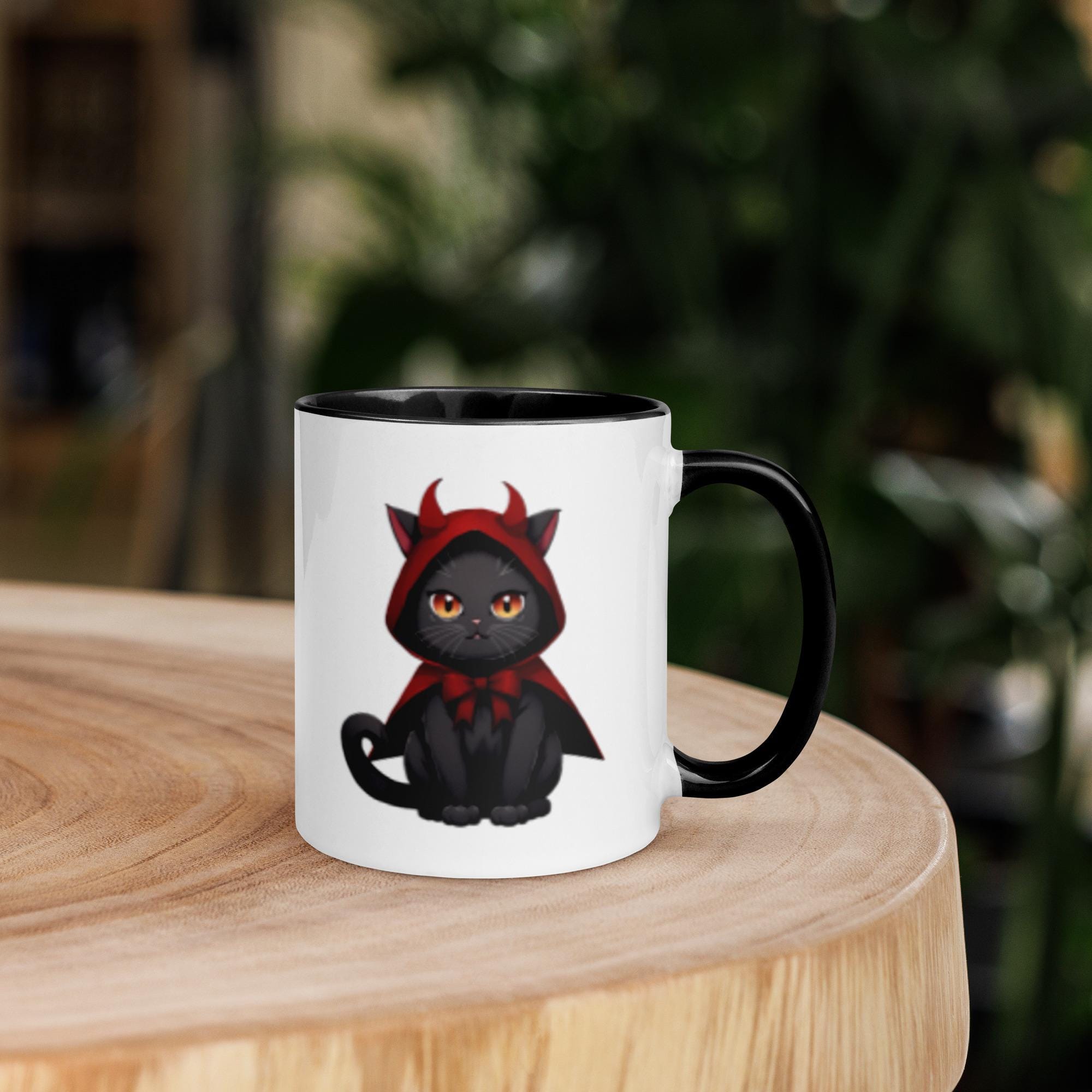 Devil Cat Mug Halloween Black Cat Mug Halloween Cat Mug Black Cat Mug ...