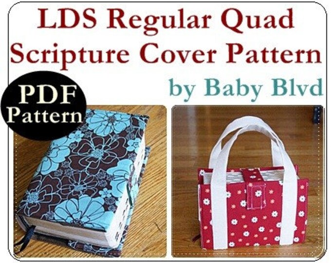 Pattern/tutorial for LDS Regular Quad Scripture Cover - Etsy