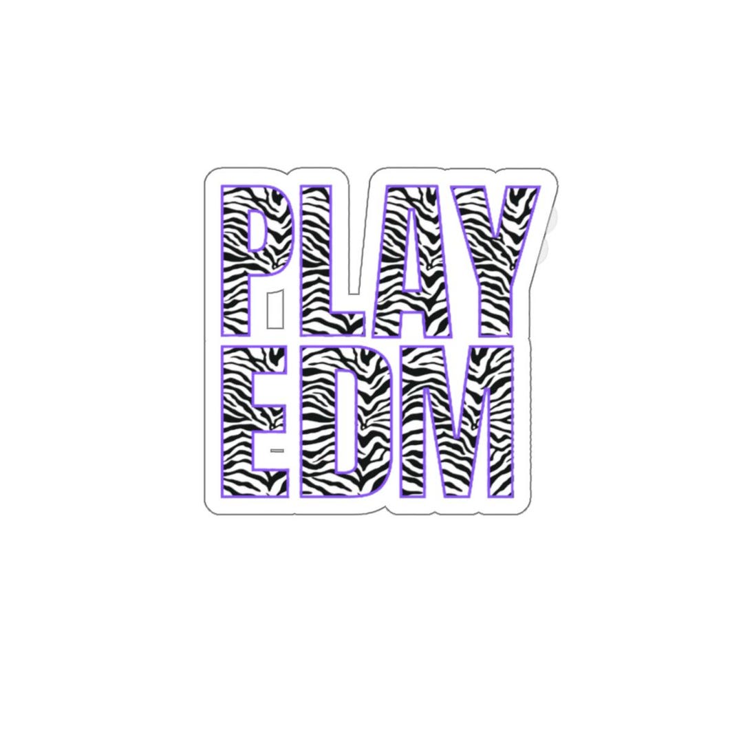 Play EDM Y2K Zebra Print Purple Sticker| House Music Sticker, Tech ...